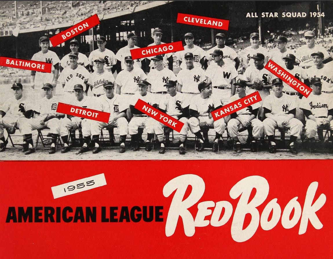 1955 ALL-STAR GAME Print / American League vintage Baseball - Etsy