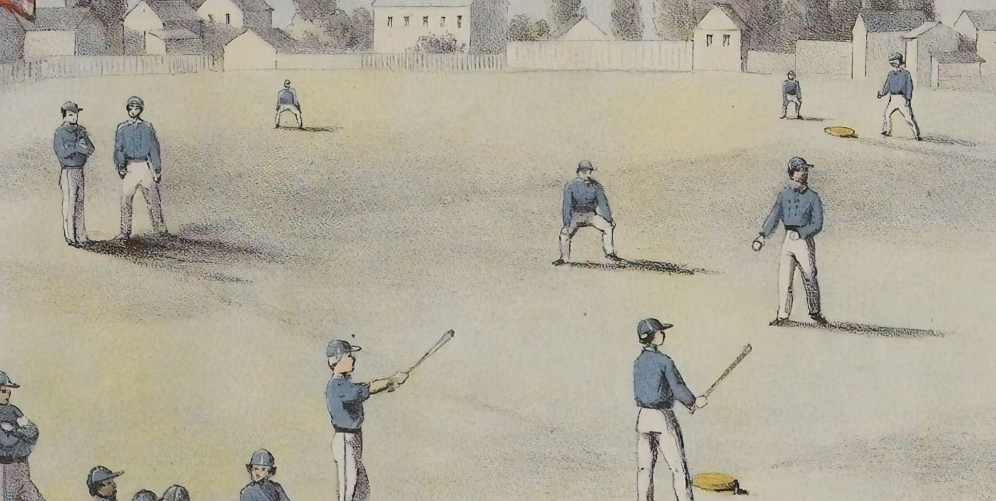 1860 VINTAGE BASEBALL Print Live Oak Polka | Etsy