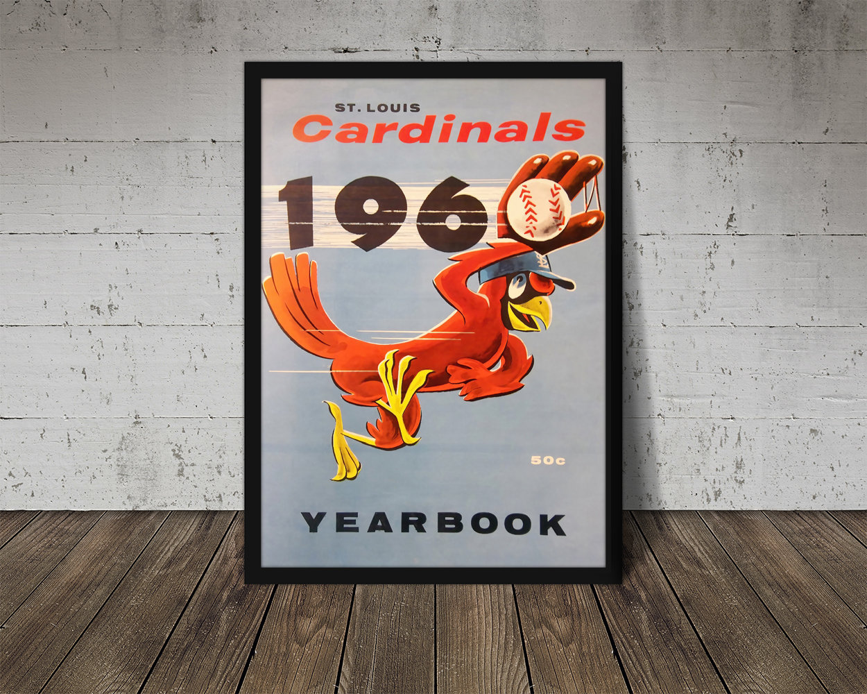 1960 ST. LOUIS CARDINALS Print Vintage Baseball Poster - Etsy