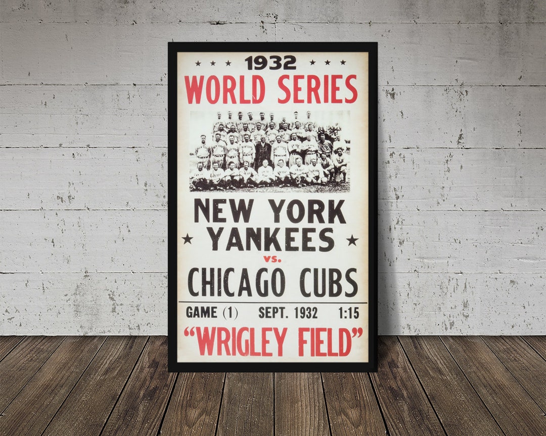 1932 NEW YORK YANKEES World Series Vs. Chicago Cubs Print Vintage ...