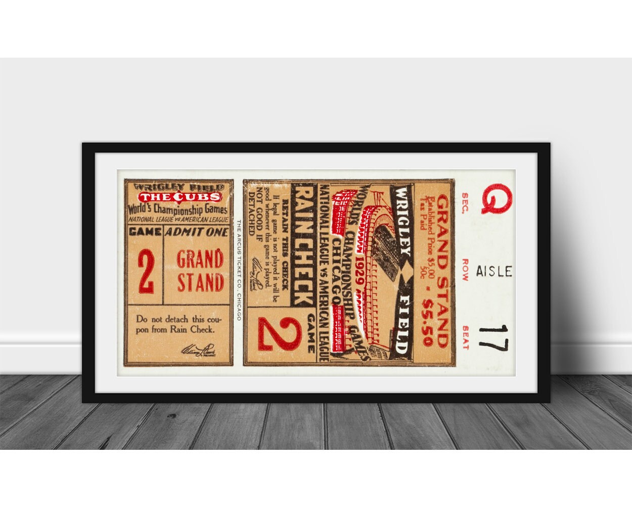 1929 CHICAGO CUBS Print / Baseball Ticket Vintage Baseball | Etsy