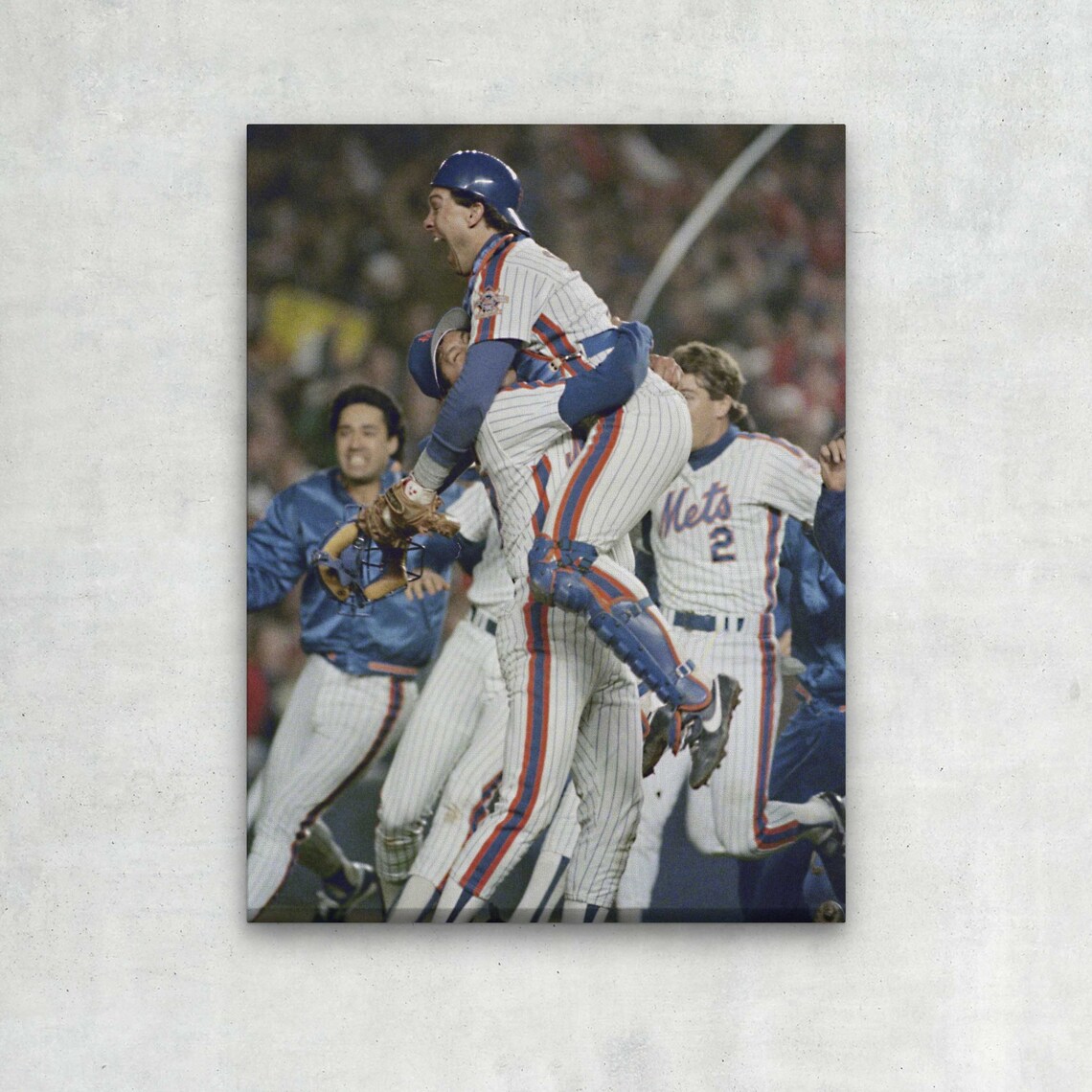 WRAPPED CANVAS 1986 New York METS Print Vintage Baseball - Etsy