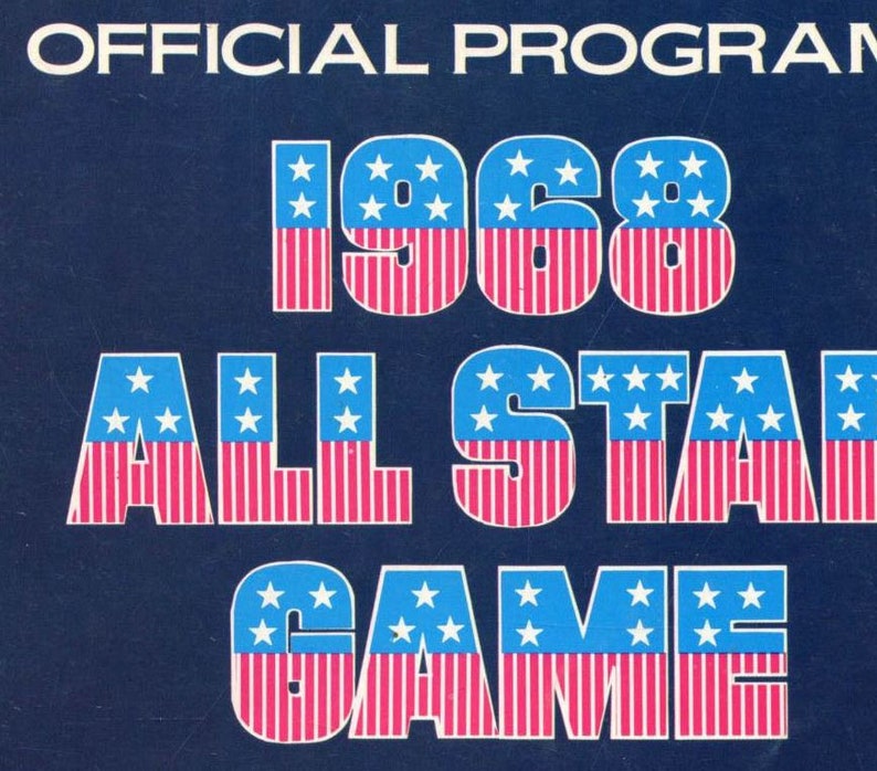 1968 ALL-STAR GAME Print Vintage Baseball Poster Retro - Etsy