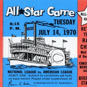 1970 ALL-STAR GAME Print Vintage Baseball Poster. Retro Baseball Poster ...