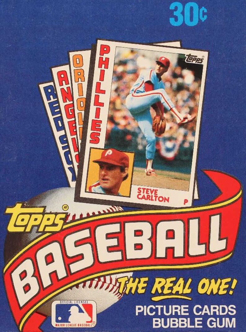 1984 TOPPS BASEBALL CARDS Print Vintage Baseball Poster - Etsy