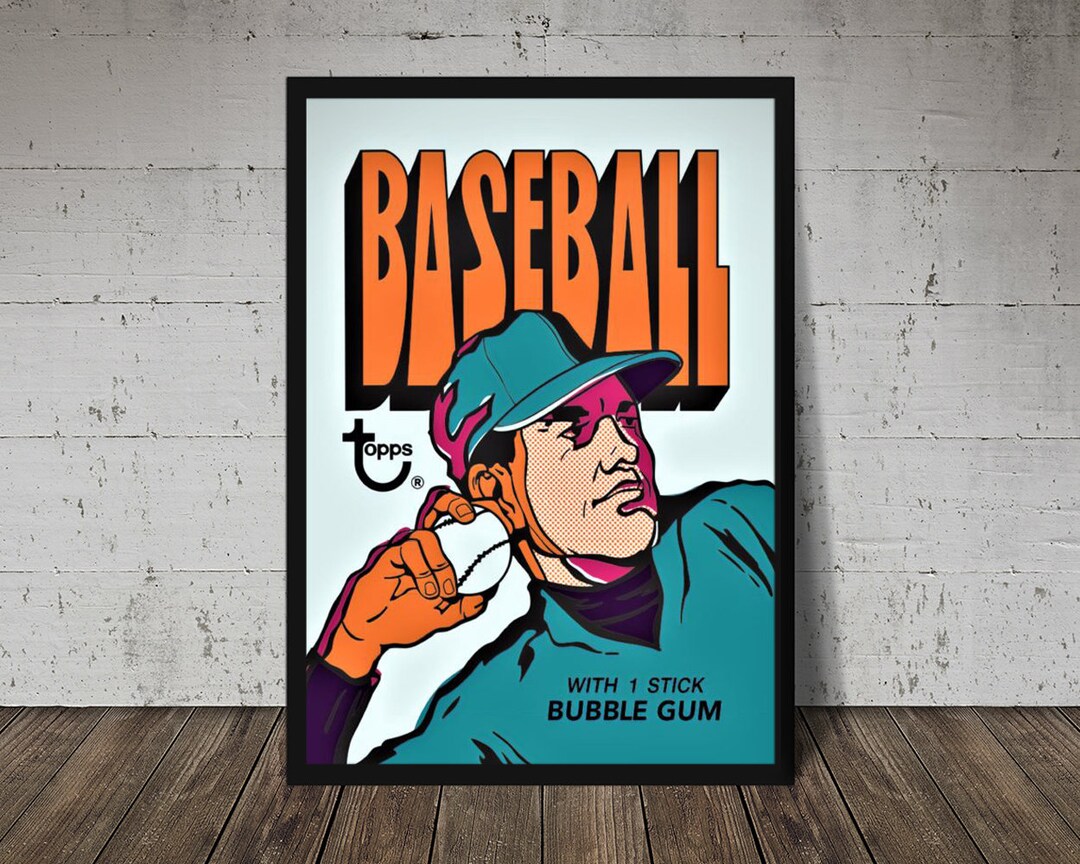 1972 TOPPS BASEBALL CARDS Print Vintage Baseball Poster, Retro Baseball ...