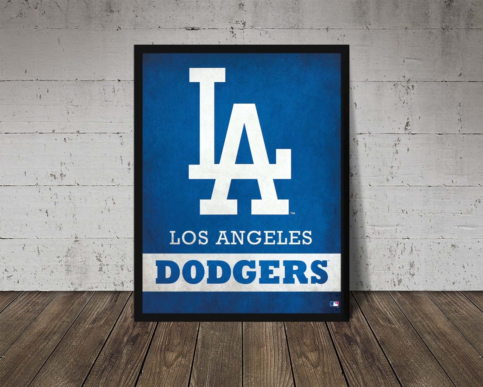 LOS ANGELES DODGERS Print Baseball Poster Retro Baseball | Etsy