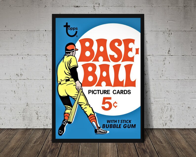 1969 TOPPS BASEBALL CARDS Print Vintage Baseball Poster | Etsy