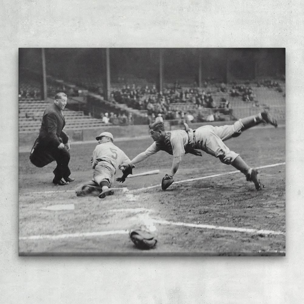 WRAPPED CANVAS 1926 Mickey Cochrane Catcher Photo - Etsy
