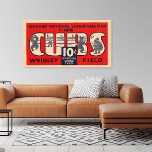 1929 CHICAGO CUBS Print Vintage Baseball Poster. Retro Baseball Poster ...