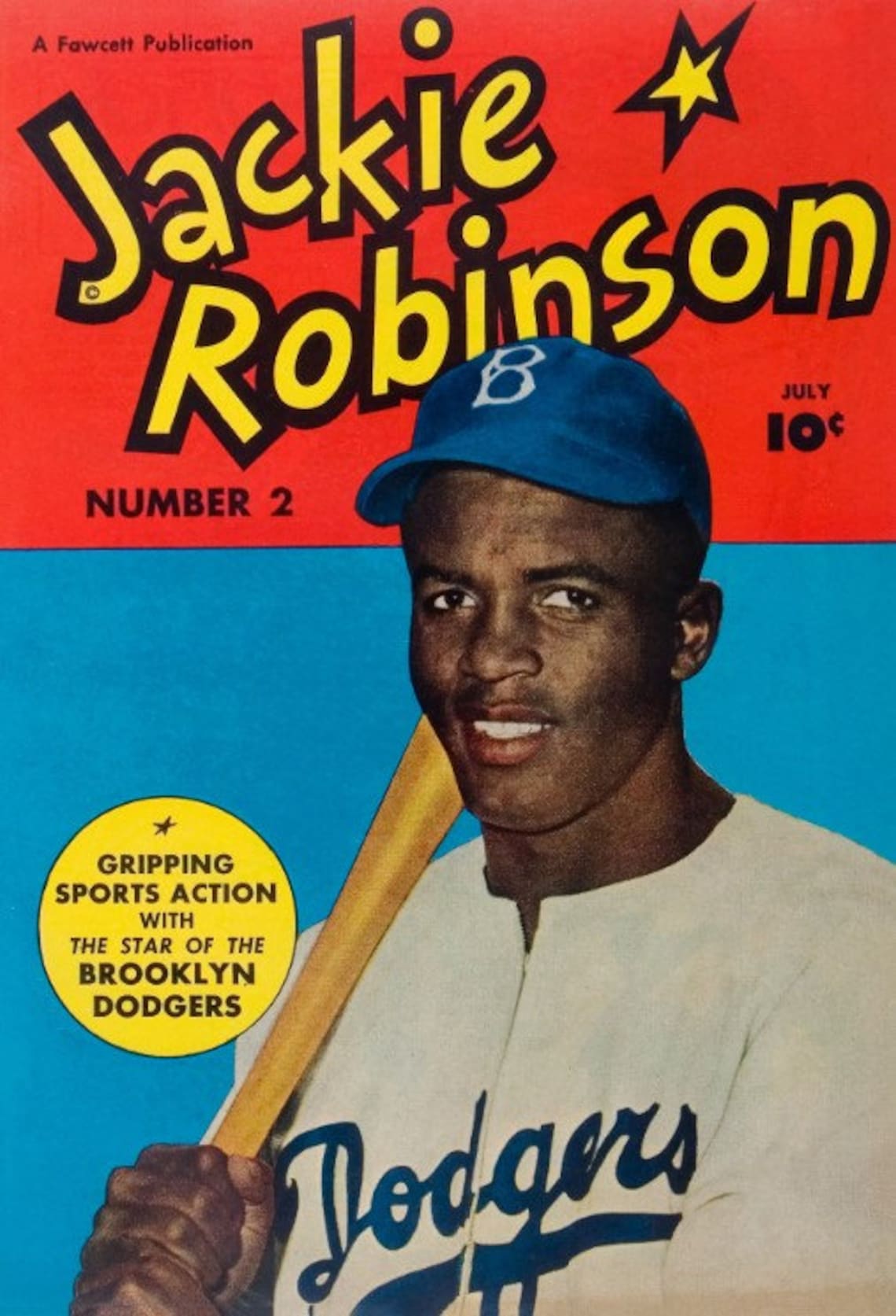 1950 JACKIE ROBINSON print Vintage Baseball Poster. Retro | Etsy