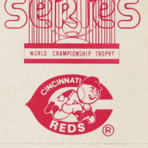 1976 CINCINNATI REDS Print / Game Ticket Vintage Baseball Poster, Retro ...
