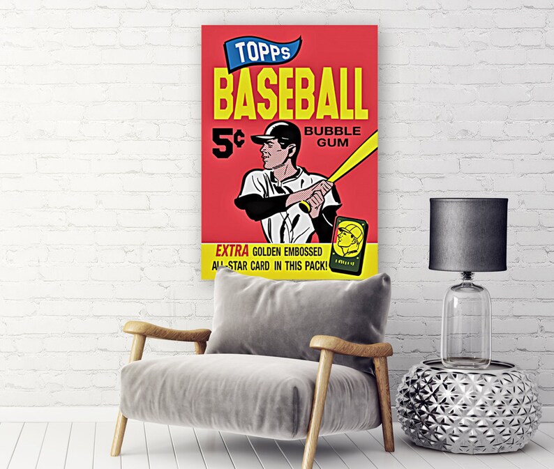 1965 TOPPS BASEBALL CARDS Print Vintage Baseball Poster | Etsy