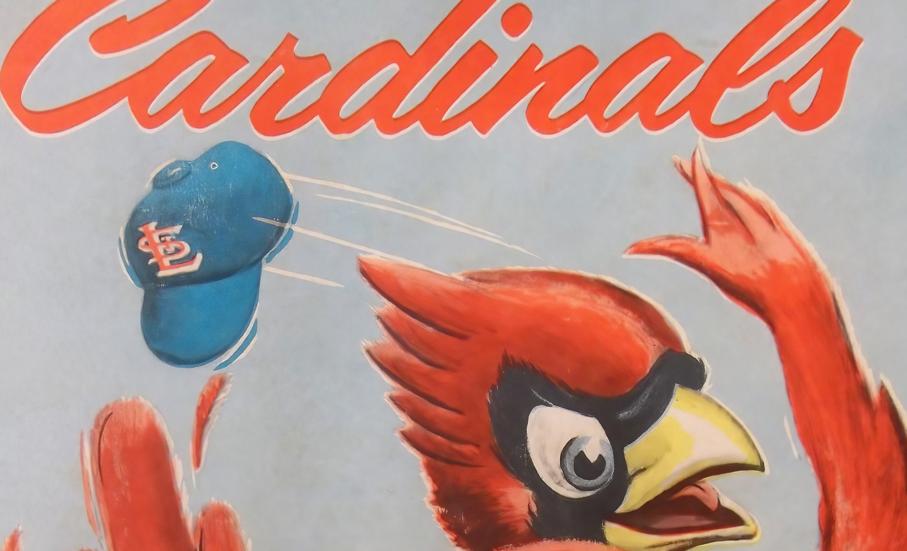 1957 ST. LOUIS CARDINALS print Vintage Baseball Poster | Etsy