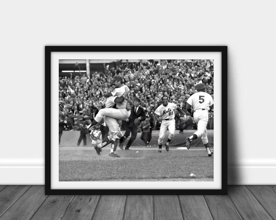 1969 MIRACLE METS Print New York Mets, Vintage Baseball Poster. Retro ...