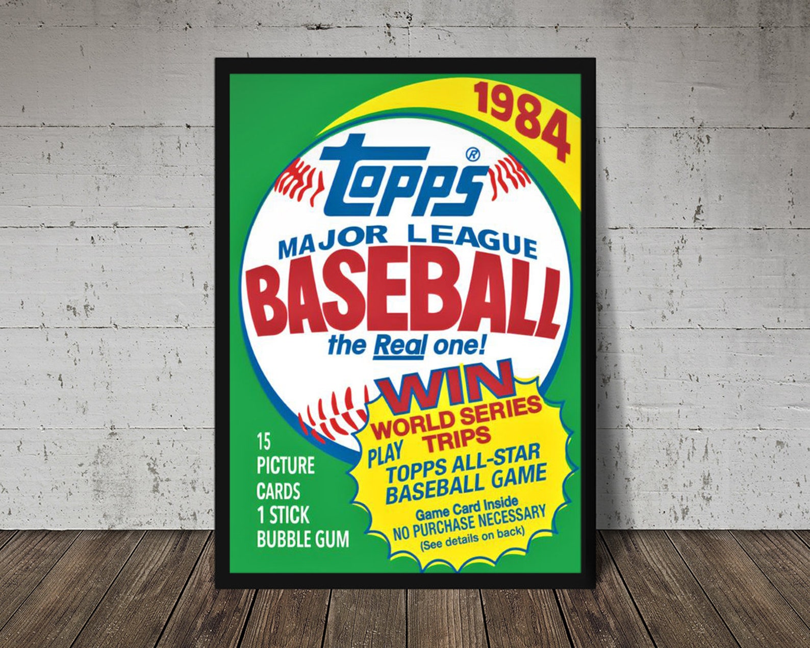 1984 TOPPS BASEBALL CARDS Print Vintage Baseball Poster - Etsy