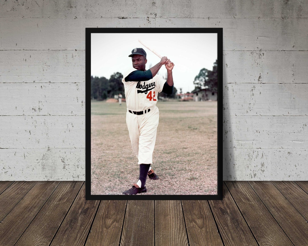 JACKIE ROBINSON Print Vintage Baseball Poster. Retro Baseball Poster ...