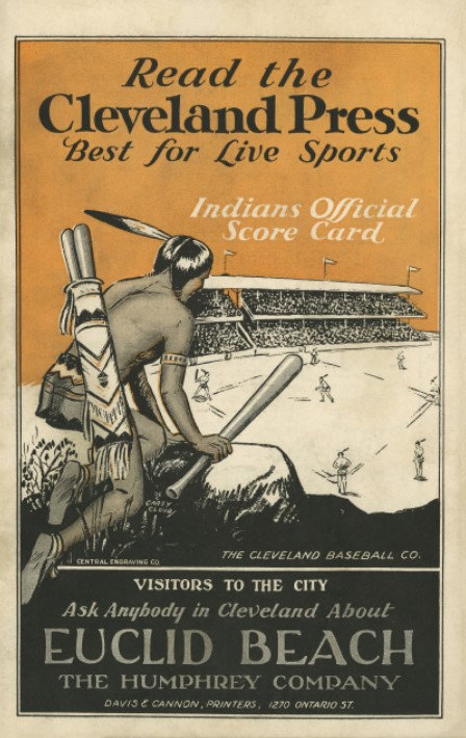 1927 CLEVELAND INDIANS Print Vintage Baseball Poster Retro - Etsy