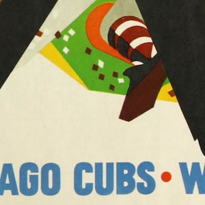 1965 CHICAGO CUBS Print Vintage Baseball Poster. Retro Baseball Poster ...