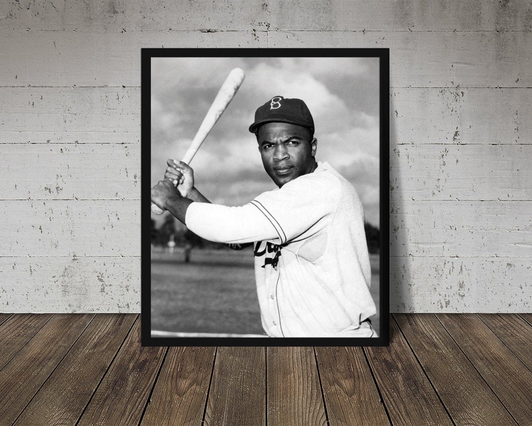 JACKIE ROBINSON Print Vintage Baseball Poster. Retro Baseball Poster ...