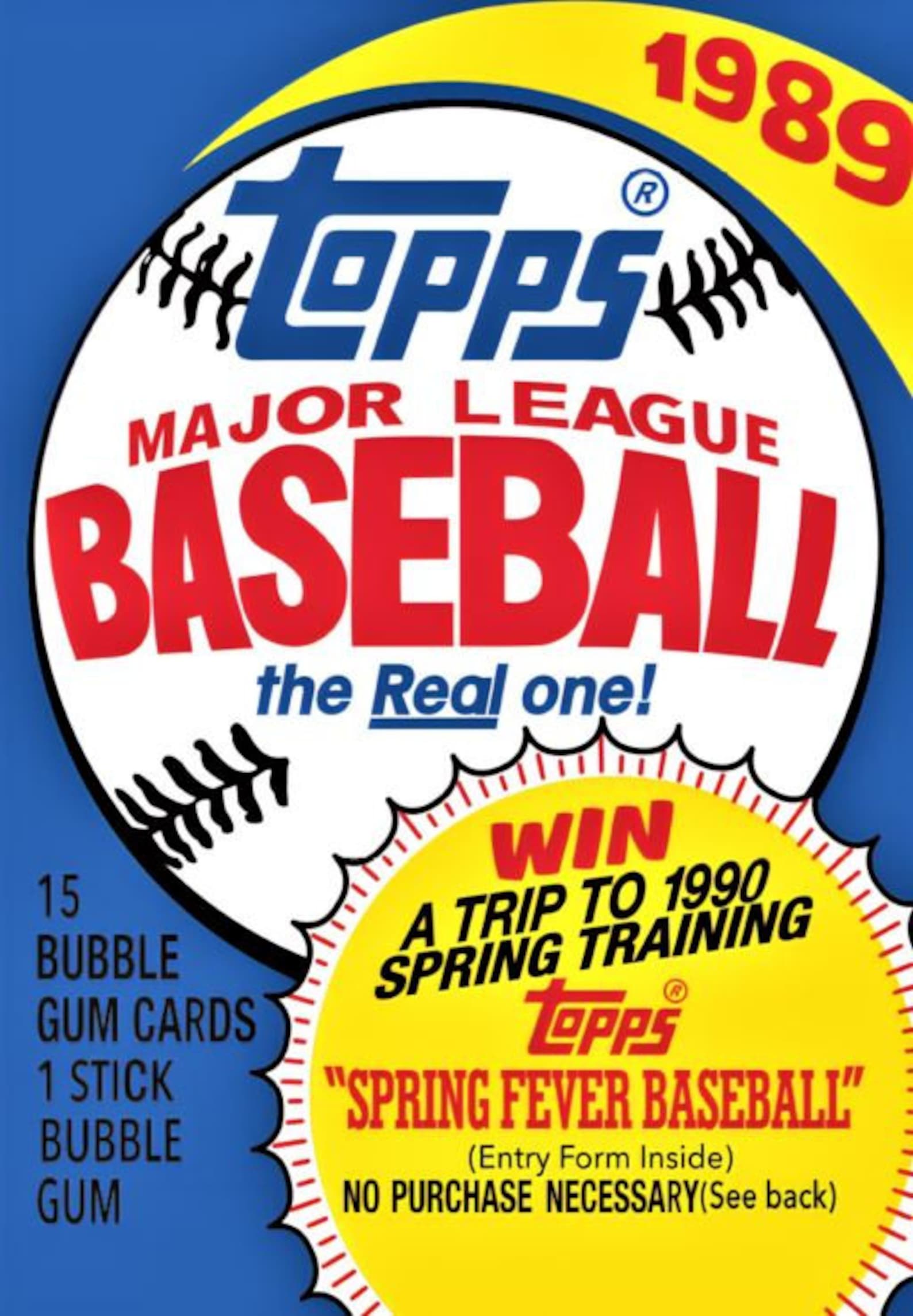 1989 TOPPS BASEBALL CARDS Print Vintage Baseball Poster | Etsy