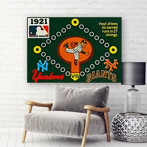 1921 NEW YORK YANKEES Print Vintage Baseball Poster, Retro Baseball ...