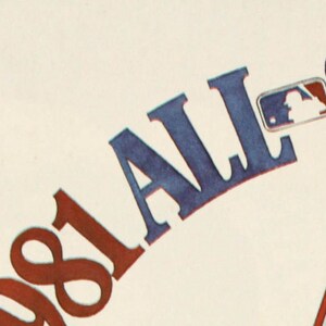 1981 ALL-STAR GAME Print Vintage Baseball Poster. Retro - Etsy