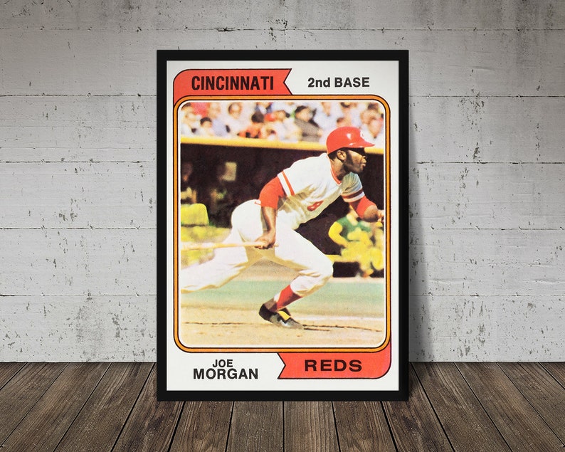 1974 JOE MORGAN Topps 85 Card Print Cincinnati Reds Vintage - Etsy