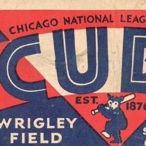 WRAPPED CANVAS 1933 Chicago CUBS Print Vintage Baseball | Etsy
