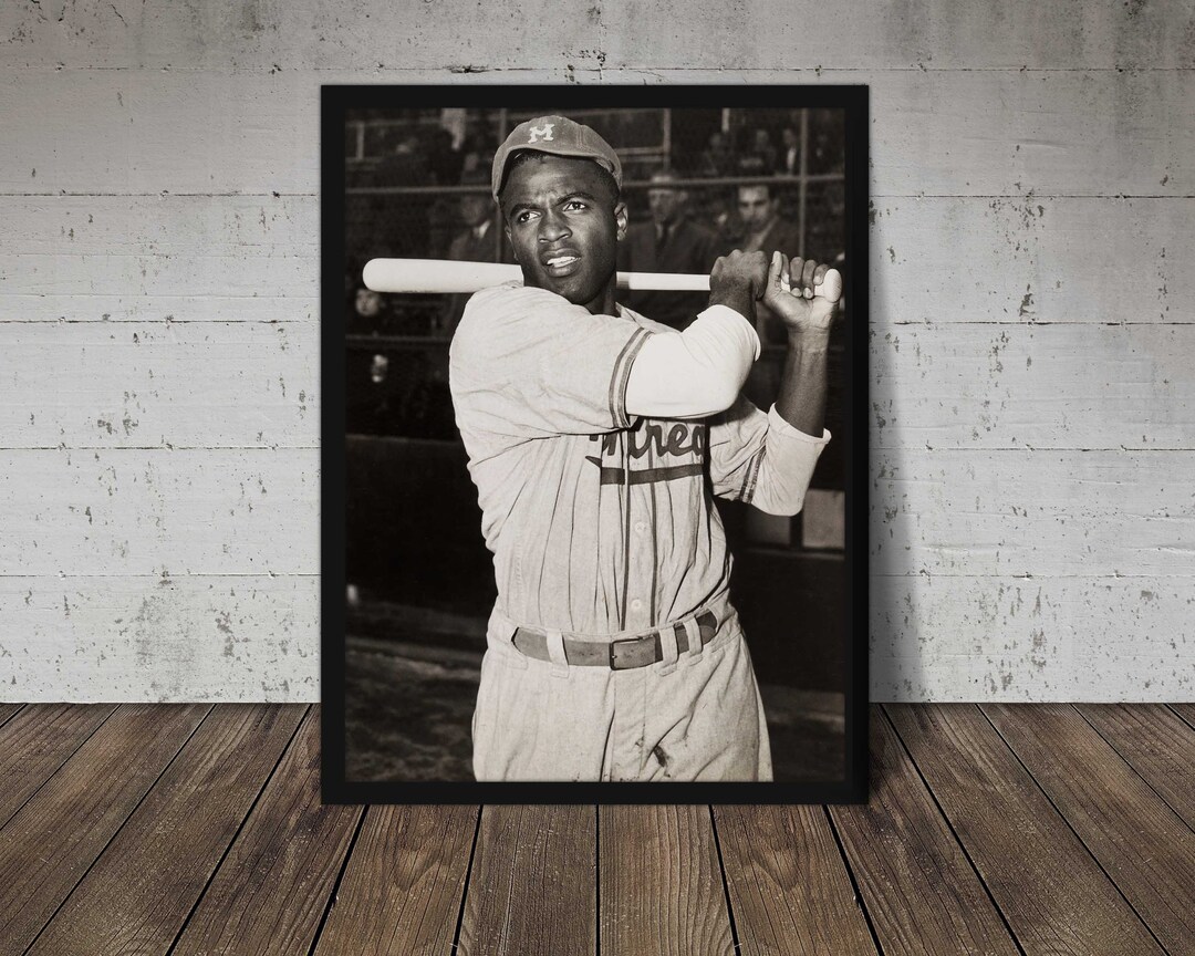 1946 JACKIE ROBINSON Print Vintage Baseball Poster, Retro Baseball ...