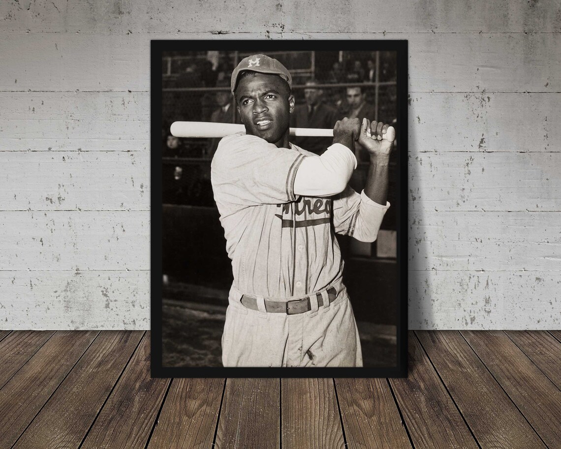 1946 JACKIE ROBINSON Print Vintage Baseball Poster Retro - Etsy