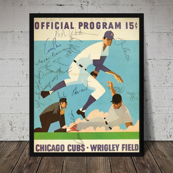Chicago Cubs Print - Etsy