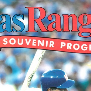 1988 TEXAS RANGERS Print Vintage Baseball Poster, Retro Baseball Poster ...