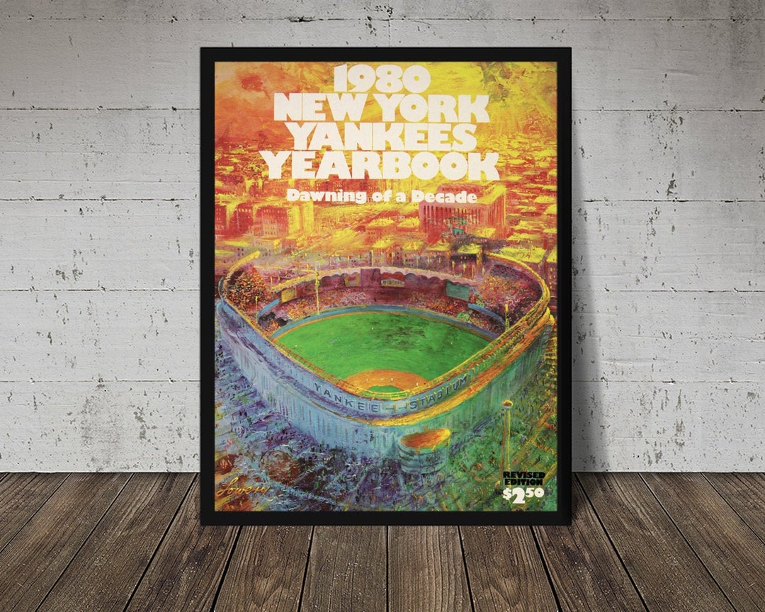1980 NEW YORK YANKEES Print Vintage Baseball Poster, Retro Baseball ...
