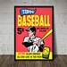 1965 TOPPS BASEBALL CARDS Print Vintage Baseball Poster, Retro Baseball ...
