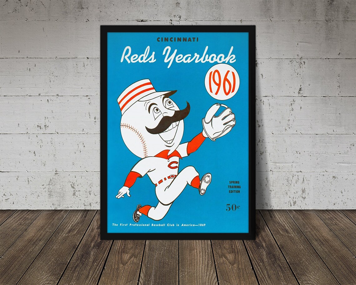 1961 CINCINNATI REDS Print Vintage Baseball Poster. Retro - Etsy