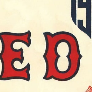 1951 BOSTON RED SOX Print Vintage Baseball Poster. Retro Baseball ...