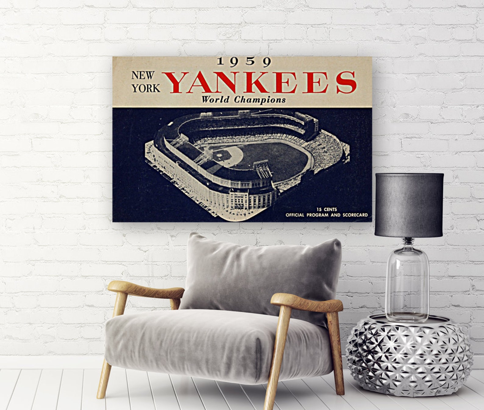 1959 NEW YORK YANKEES Print Vintage Baseball Poster Retro - Etsy