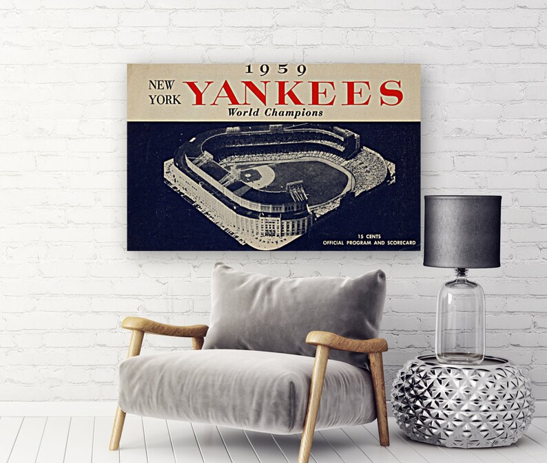 1959 NEW YORK YANKEES Print Vintage Baseball Poster Retro - Etsy