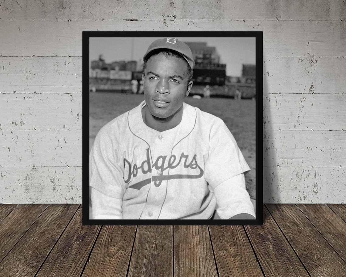 JACKIE ROBINSON print Vintage Baseball Poster. Retro | Etsy