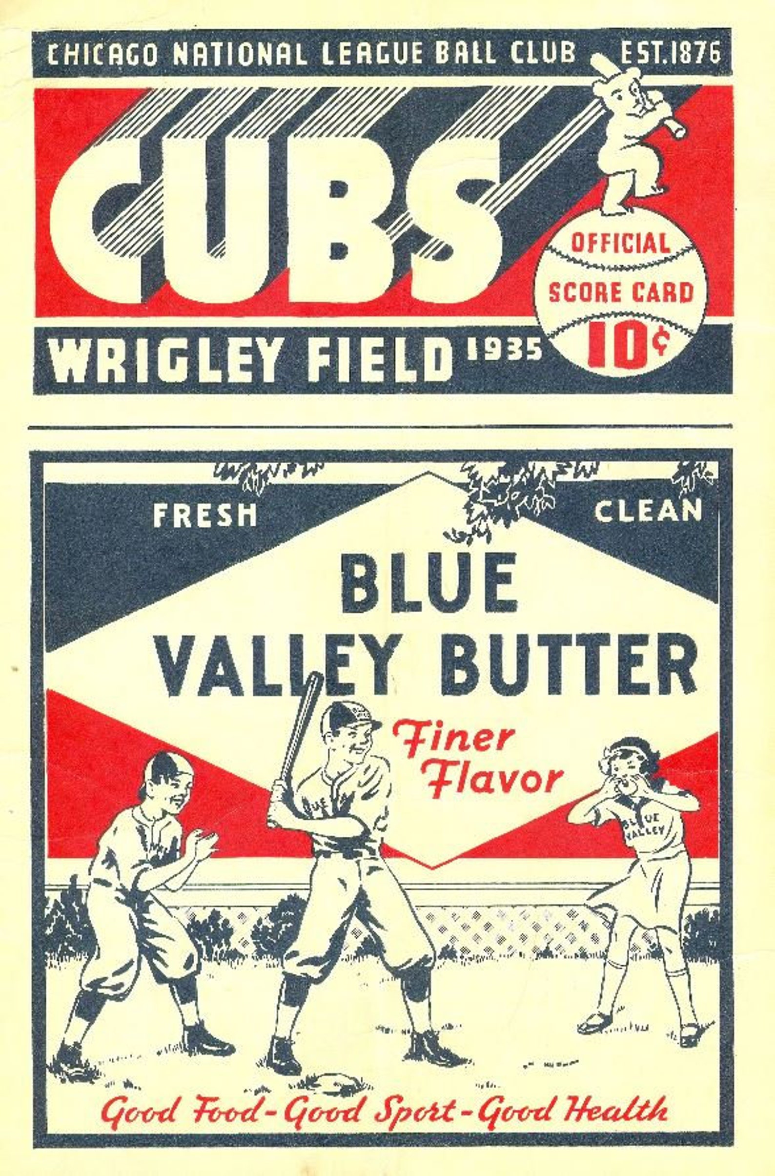 1935 CHICAGO CUBS Print Vintage Baseball Poster Retro - Etsy