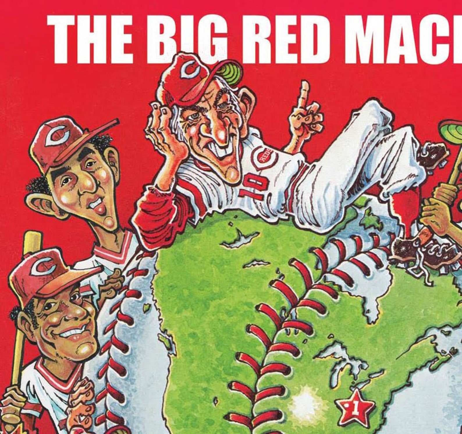 CINCINNATI REDS the Big Red Machine Print Vintage Baseball Poster ...