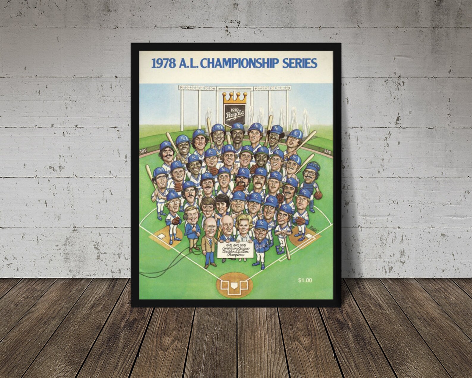 1978 KANSAS CITY ROYALS Print Vintage Baseball Poster Retro | Etsy