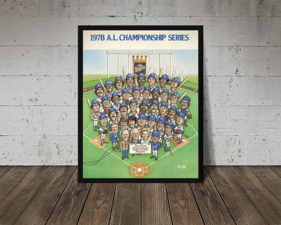 1978 KANSAS CITY ROYALS Print Vintage Baseball Poster Retro | Etsy