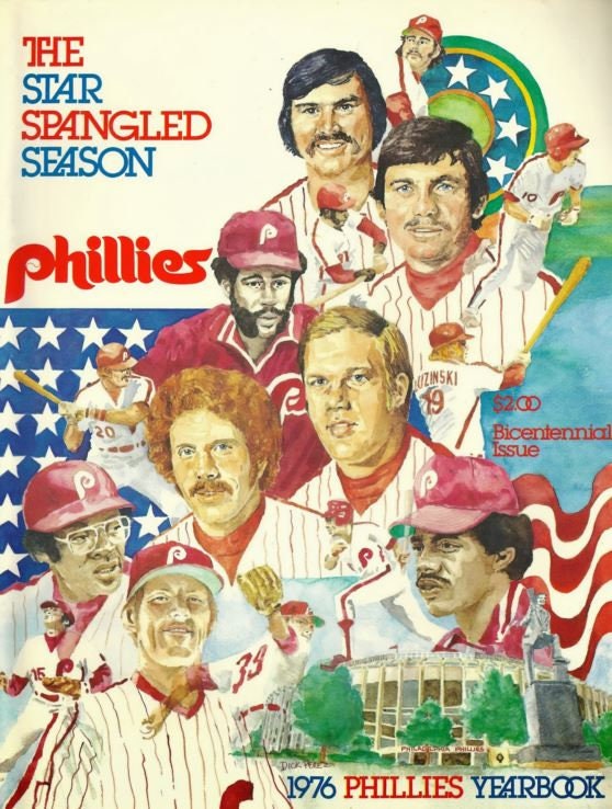 1976 PHILADELPHIA PHILLIES print Vintage Baseball Poster | Etsy