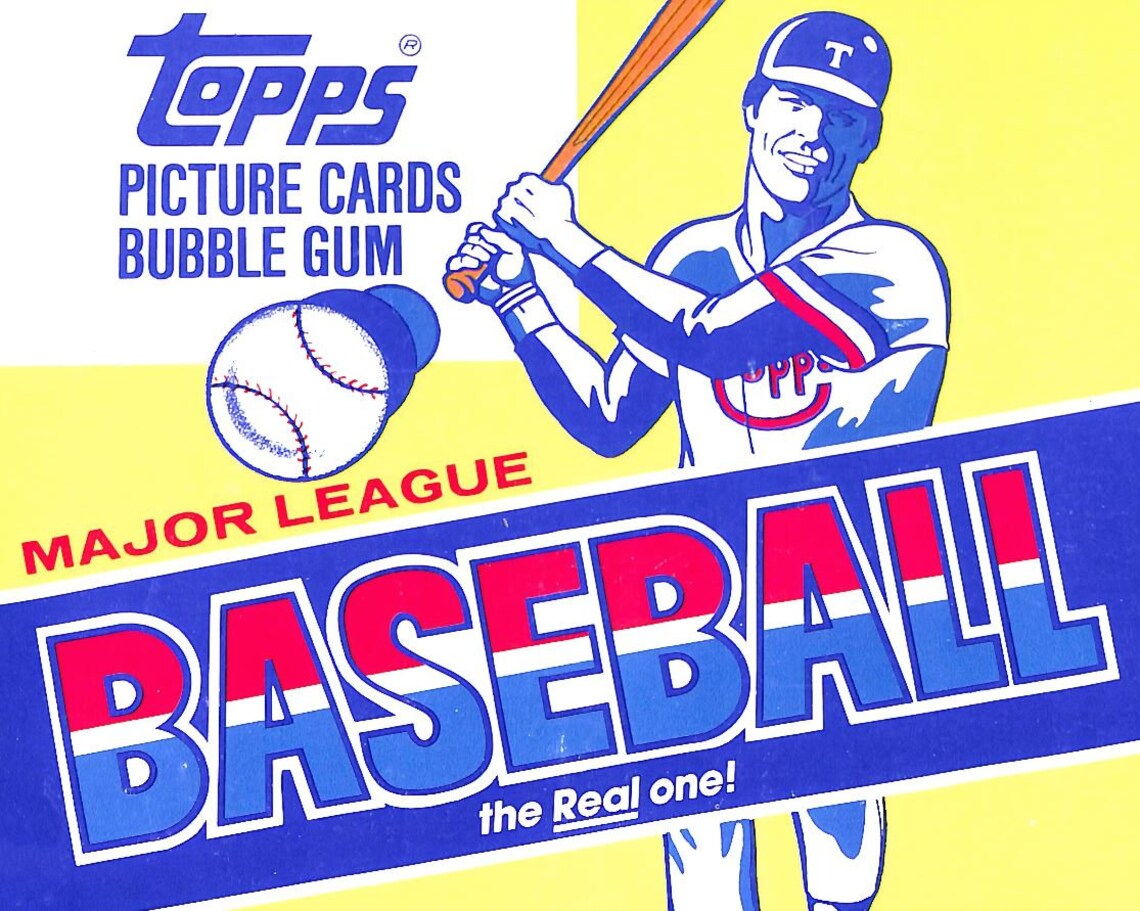 1983 TOPPS BASEBALL CARDS Print Vintage Baseball Poster | Etsy