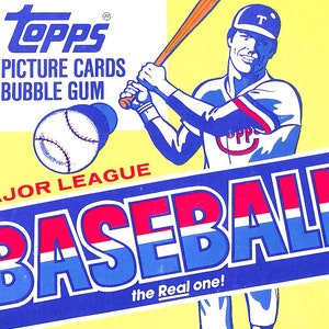1983 TOPPS BASEBALL CARDS Print Vintage Baseball Poster - Etsy