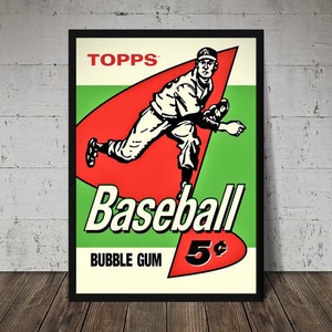 1958 TOPPS BASEBALL CARDS Print Vintage Baseball Poster - Etsy