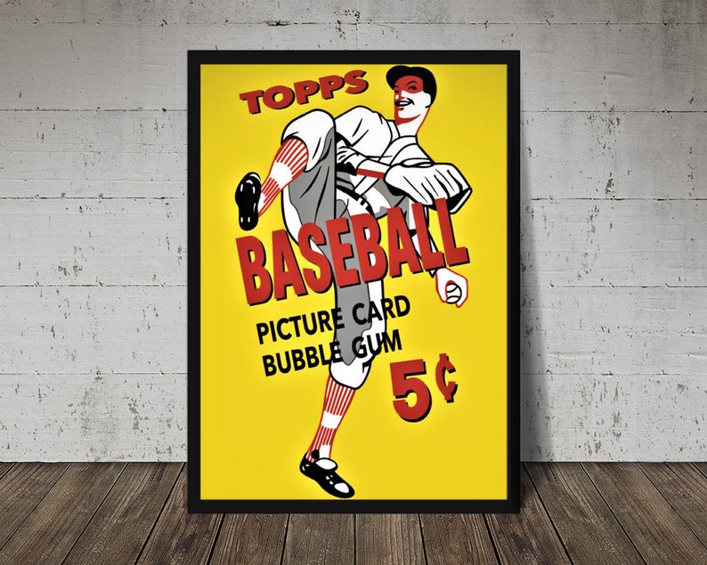 1956 TOPPS BASEBALL CARDS Print Vintage Baseball Poster - Etsy