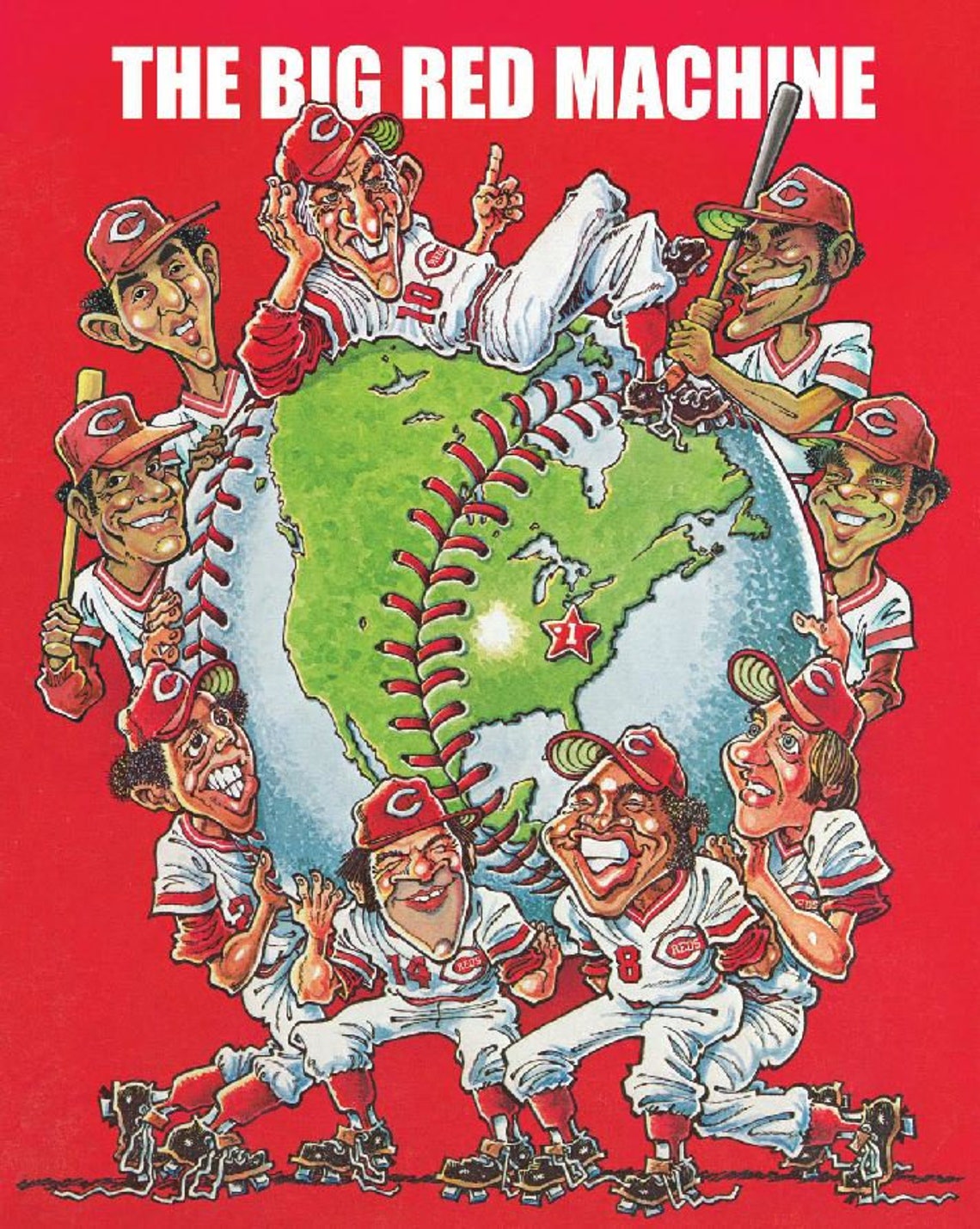 CINCINNATI REDS the Big Red Machine Print Vintage Baseball - Etsy